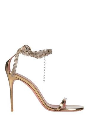 Amina Muaddi Sandals Bronze Size Leather - Yellow