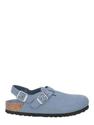BIRKENSTOCK Woman Mules & Clogs Slate Blue Size 7 Leather Blue