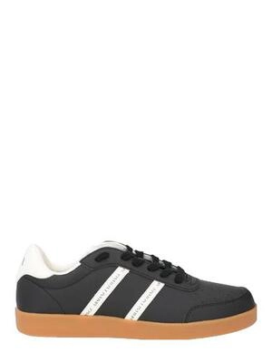 Armani Exchange Low-top Sneakers With Two-tone Detailing - Black