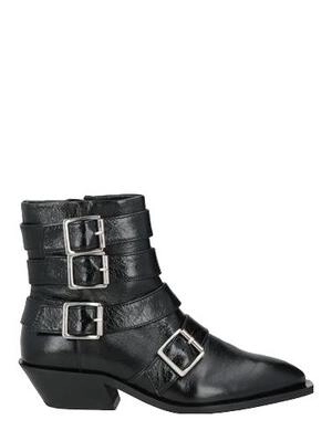 ALOHAS Woman Ankle Boots Black Size 6 Leather