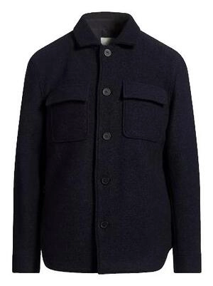 Sandro Coat Size Virgin Wool - Blue
