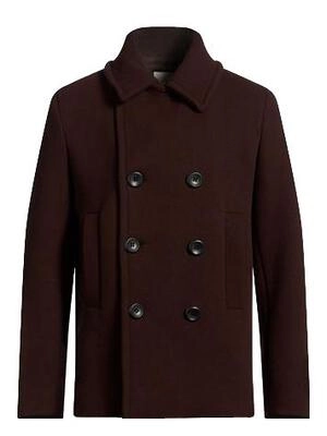 Sandro Coat Chocolate Size Wool, Polyamide, Viscose, Cotton - Brown