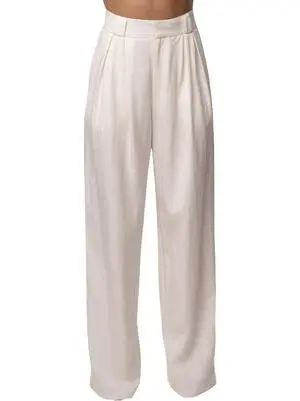 JLUXLABEL Stay Ready High-waisted Wide-leg Trousers - Ivory