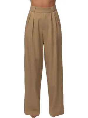 JLUXLABEL Stay Ready High-waisted Wide-leg Trousers - Olive
