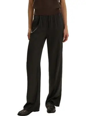 FAVORITE DAUGHTER The Everything Silk Blend Pants - Black