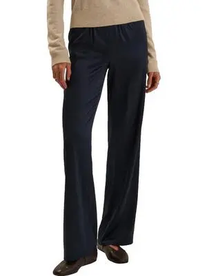 FAVORITE DAUGHTER The Everything Silk Blend Pants - Navy