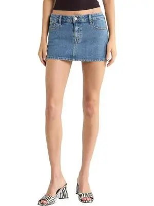 PACSUN Piper Denim Mini Skirt - Indigo