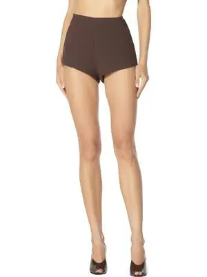 AFRM Wren Puff Miniskirt - Espresso