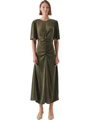EXQUISE Kylee Midi Dress - Khaki