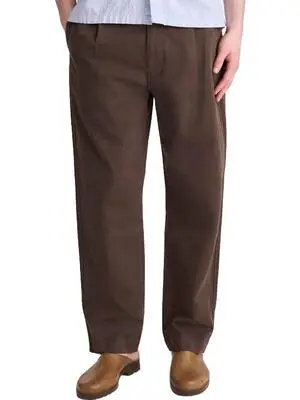 Madewell Pleated Chino Pants - Chocolate
