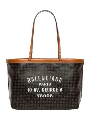 Balenciaga Medium Snob Coated Canvas Tote - 6092 Amaranth