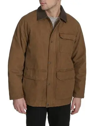 LEVI'S Cotton Canvas Field Jacket With Corduroy Collar - Brown