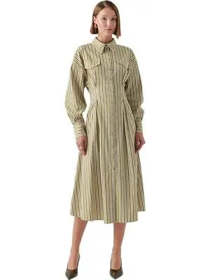 EXQUISE Flora Midi Dress - Multi Color
