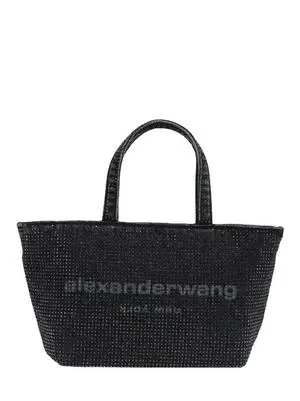 Alexander Wang Small Punch Hotfix Denim Tote - Grey Aged