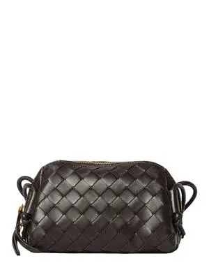 Bottega Veneta Concert Mini Crossbody Bag In Intrecciato Leather - Brown