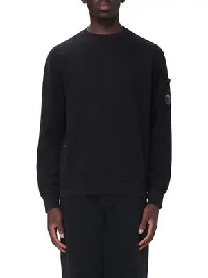 C.P. COMPANY Crewneck Sweatshirt With Lens Detail - Black