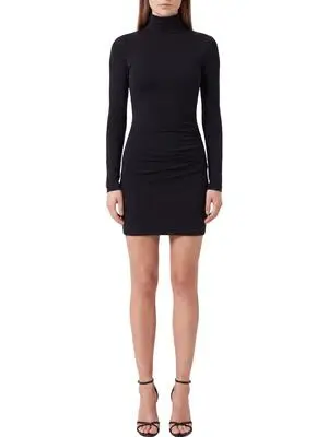 Dolce & Gabbana Long Sleeve Turtleneck Dress - Black