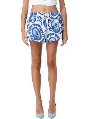 Staud Printed Shorts - Turquoise