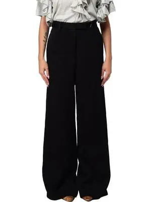 Dries Van Noten Textured Wide-leg Trousers - Black