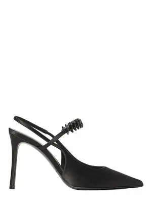 Emporio Armani Embellished Slingback Pumps - Black