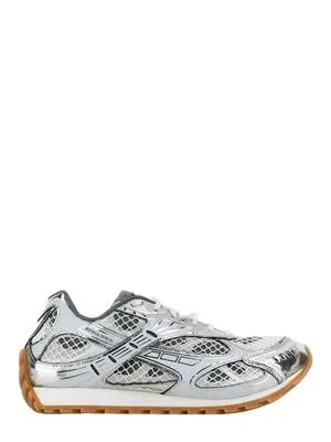 Bottega Veneta Orbit Technical Mesh Sneakers - Silver