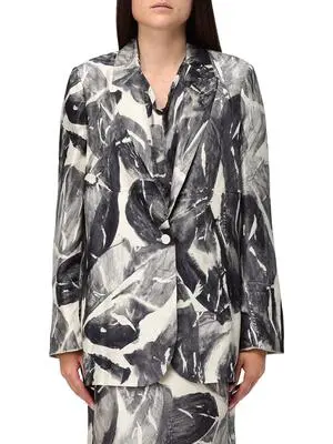 ALYSI Printed Blazer - Black