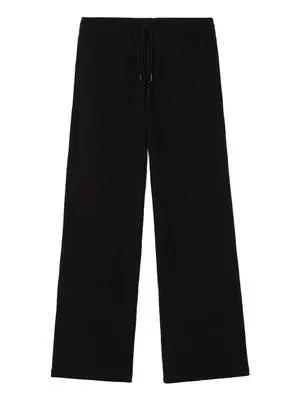 Burberry Check Label Cotton Track Pants - Black