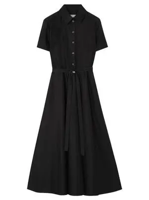 Burberry Cotton Lyocell Shirt Dress - Black