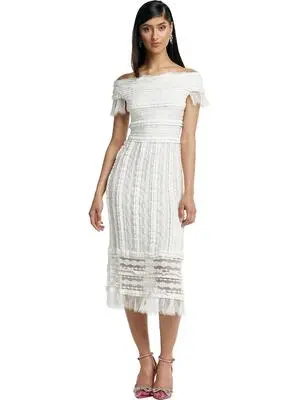 TADASHI SHOJI Tadashi Shoji Bette Stretch Knit Midi Dress