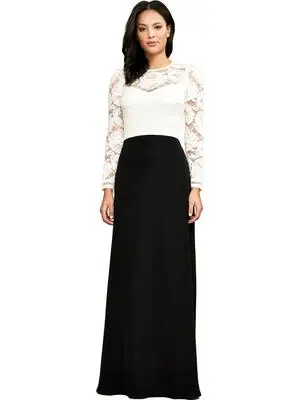 Tadashi Shoji Vivianne Evening Gown - White/black