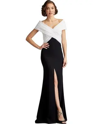 Tadashi Shoji Benz Gown - Ivory/black