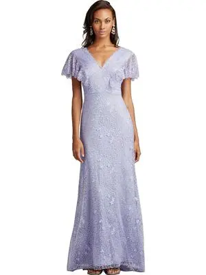 Tadashi Shoji Ayano A-line Gown - Lavender