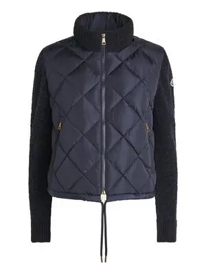 Moncler Quilted Hybrid Jacket - Navy