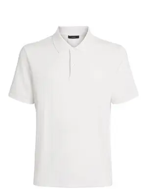 Vince Pima Cotton Knit Polo Shirt - Blue