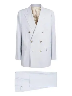 Paul Smith Wool-mohair Double-breasted Blazer - Blue
