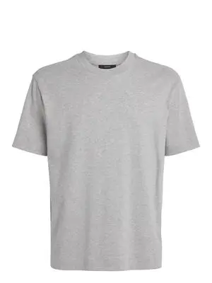 Vince Cotton Peached Face Jersey T-shirt - Grey