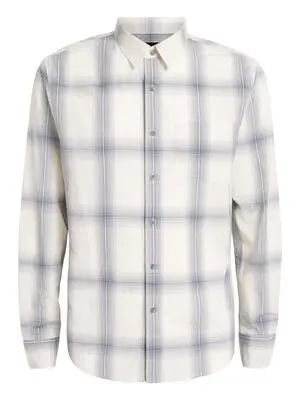 Vince Cotton Check Townes Shirt - Blue