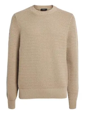 Vince Cotton-cashmere Waffle Knit Sweater - Brown