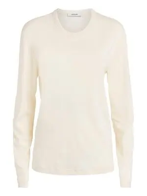 LEMAIRE Cotton Ribbed Long-sleeve T-shirt - Ivory