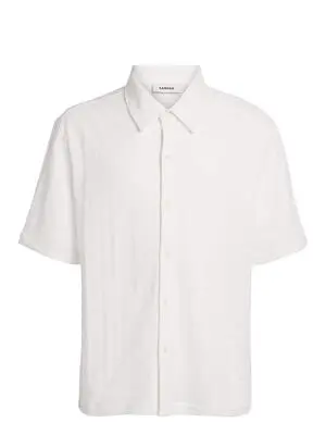 Sandro Cotton Jacquard Shirt - Beige