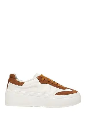 Max Mara Leather Platform Sneakers - Brown