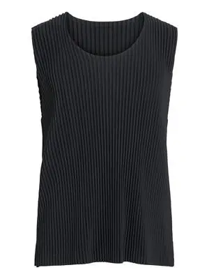Issey Miyake Pleated Vest - Black