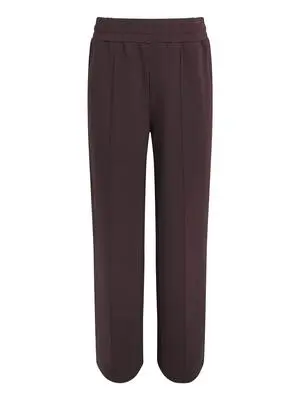 Varley Pleated Wide-leg Sweatpants - Brown
