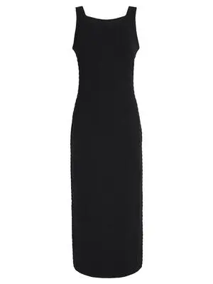 Varley Cotton Knitted Cusack Midi Dress - Black