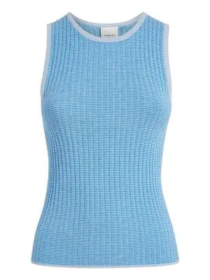Varley Rib-knit Hanson Tank Top - Blue