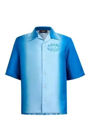Amiri Silk Arts District Short-sleeve Shirt - Blue