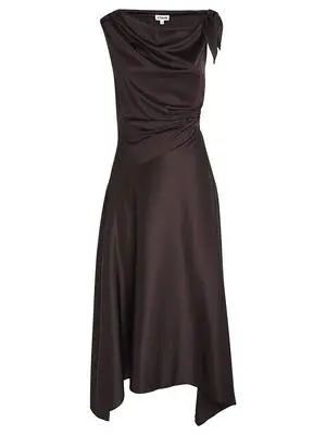 Staud Silk Portia Midi Dress - Black