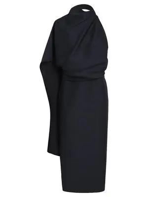 RÓHE Draped Open-back Maxi Dress - Navy