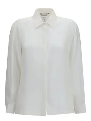 Max Mara Max Mara Geranio Crepe De Chine Shirt White