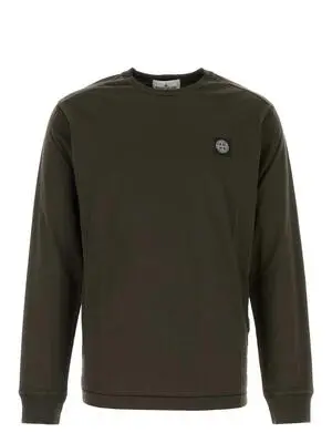 Stone Island Stone Island Men Khaki Cotton T-Shirt Green